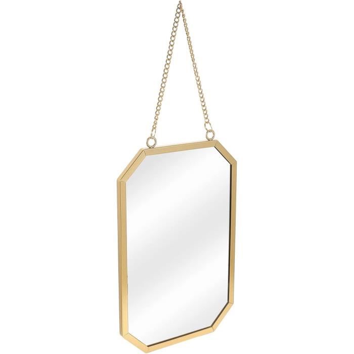 Miroir Mural Géométrique Miroir Miroir Or Gold Miroirs avec Chaîne ...