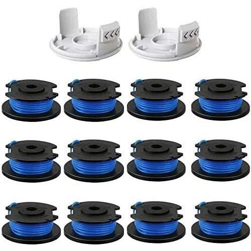 Lot de 12 bobines de Rechange pour Coupe-Bordure 0,065"18 Volts 24 V 40 V,Compatible avec Ryobi ...