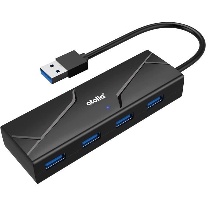 Atolla Hub USB 3.0 4 Ports, Multiprise USB Ultra Fin pour Transfert de ...