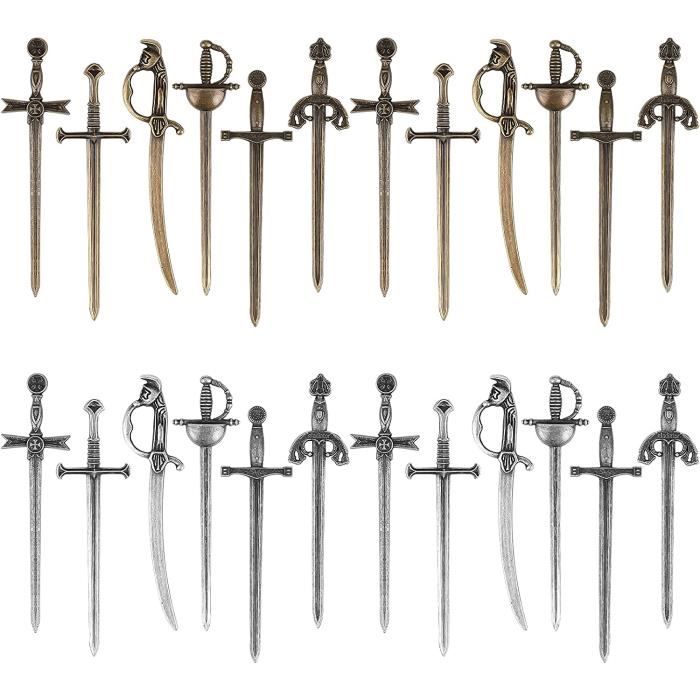 24pcs 6 Types Signets en Métal, Vintage Marque-Pages Pendentifs Mini ...