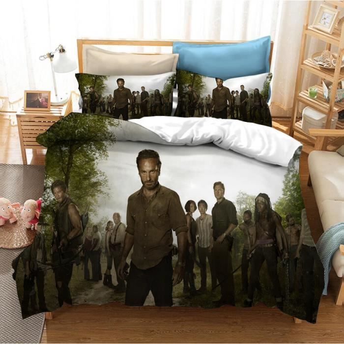 DFn-3275 Parure de lit imprimée en 3D The Walking Dead ensemble de ...