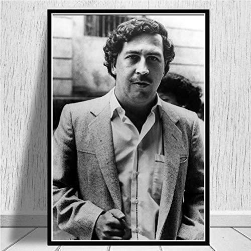 Pablo Escobar Personnage Légende Rétro Nostalgique Affiche Toile ...