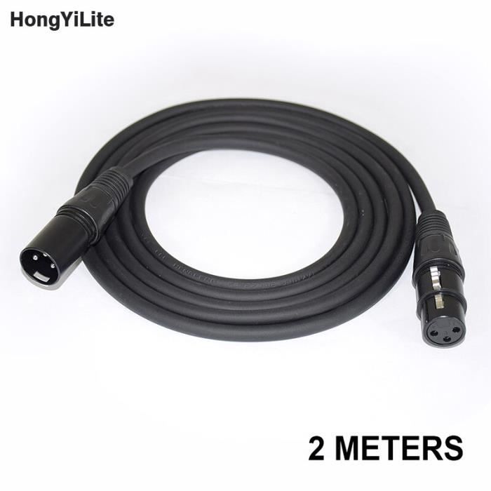 Iron Cables 2m - 3-Pin Connection - Câble de connexion de Signal DMX à ...