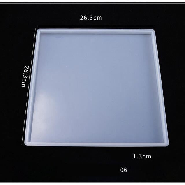 Moule En Silicone Pour Résine époxy Grand Plateau Cristal De Polygone Moulage Artisanal Argile