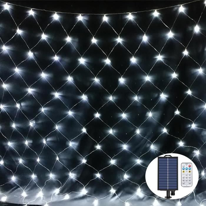 Guirlande Solaire Lumineuse Filet, Led Filet Lumineux, 8 Modes ...