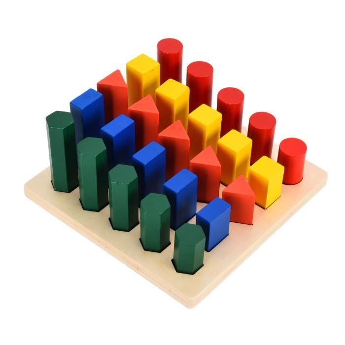 Dilwe puzzles de planches de formes géométriques en bois Jouet de ...