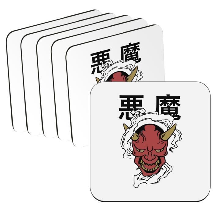 Sous Verre Liège (Lot de 6) Akuma Démon Japon Asie Culture Manga ...