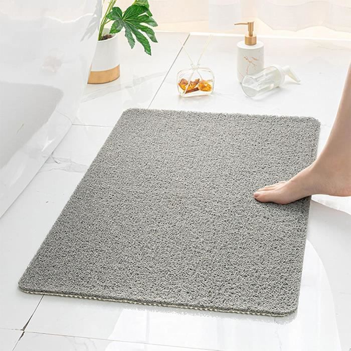 Tapis de bain antidérapant, tapis de baignoire de 60x90 cm (gris ...