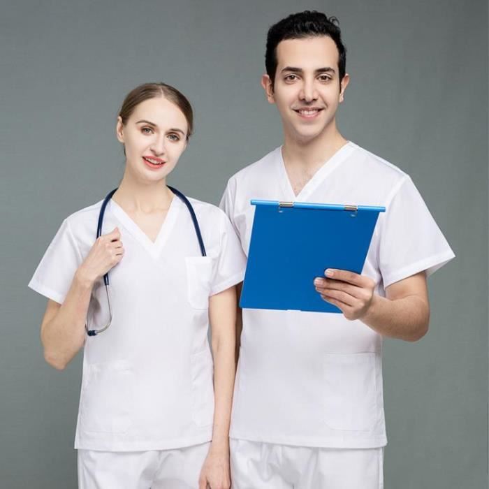 BLOUSE PROFESSIONNELLE Tshirt + Pantalon Uniforme d'infirmière Travail ...