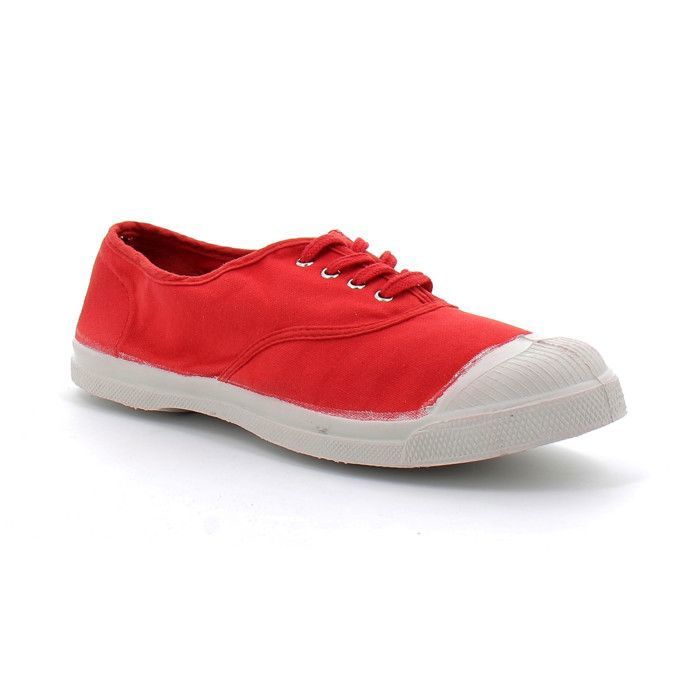 Baskets Homme - BENSIMON - Lacet Rouge - Toile Coton - Gomme Passion ...
