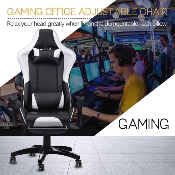Youtuber Indispensable Gamer Chaise Luxe PU cuir Fauteuil confortable ...