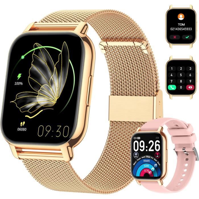 Montre Connectée Femme Homme 1.85" Hd Avec Appel Bluetooth,Smartwatch 112 Modes Sportifs Avec ...