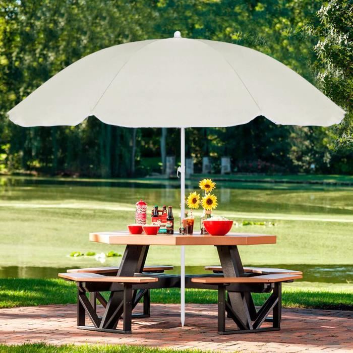 SPRINGOS® Parasol de plage diamètre 140cm Parasol de jardin pliable ...