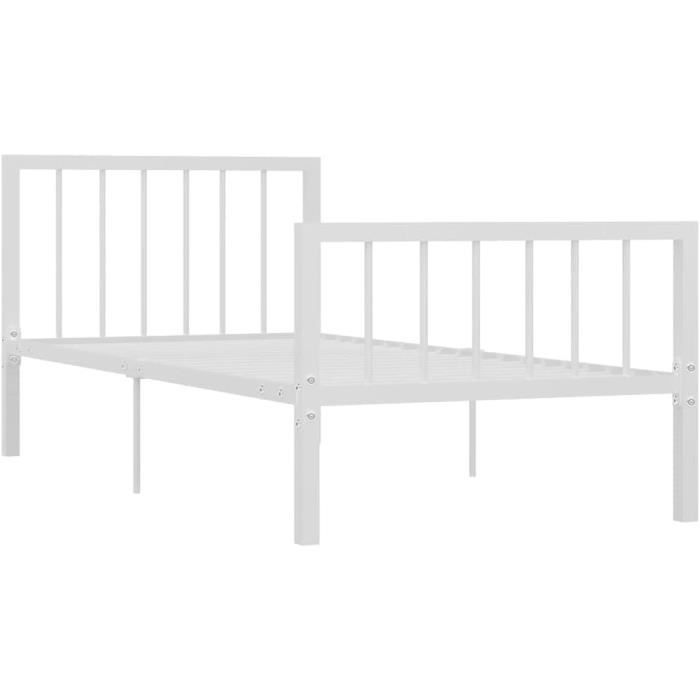 Lit Simple pour Enfants et Adolescents 90x200cm | Cadre de lit en métal ...