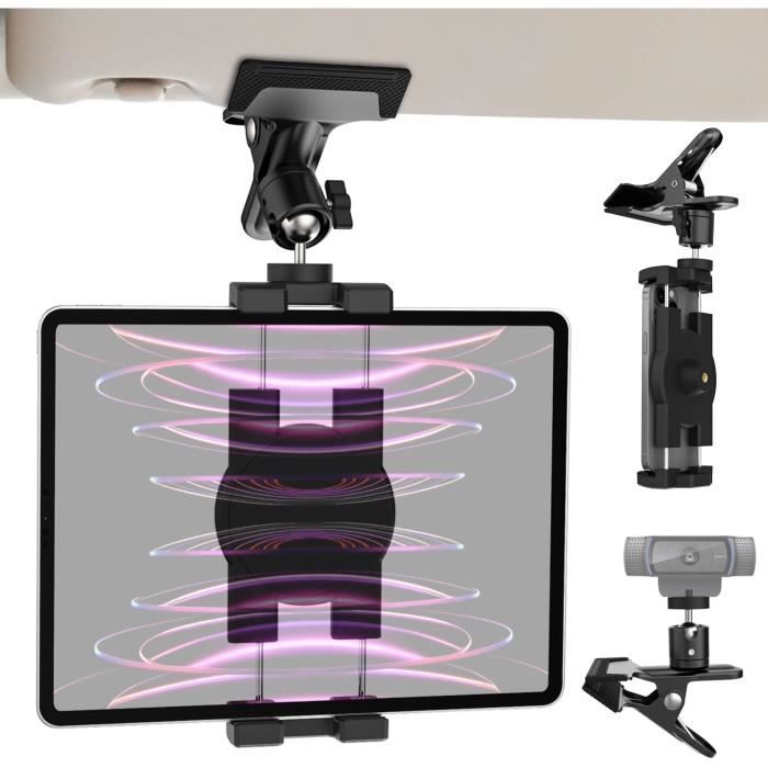 Aozcu Support Tablette Voiture Pare-Soleil, Support de Tablette Pince ...