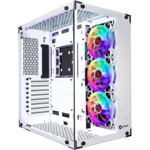 Boîtier PC - Talius - Cronos RGB ATX - Blanc - Éclairage RGB ...