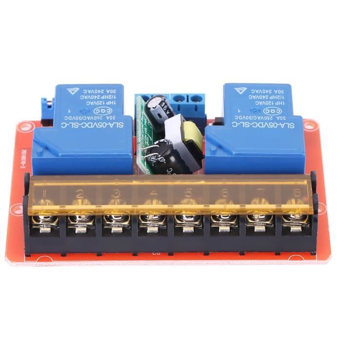 Relais AC100V-250V AC100V-250V 30A relais 2 canaux haute puissance DC5V module de commutateur de ...