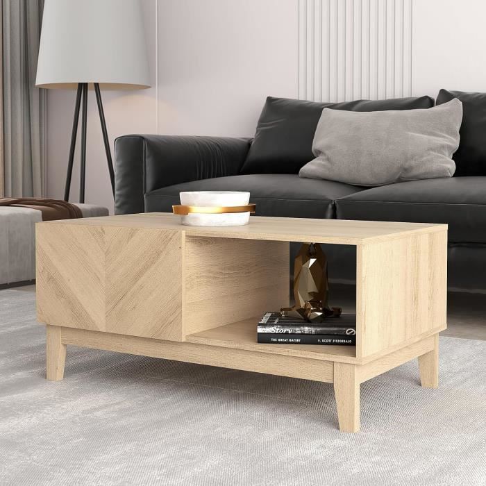 Hanwell Table Basse – Armoire De Rangement Élégante Avec Effet Poisson ...