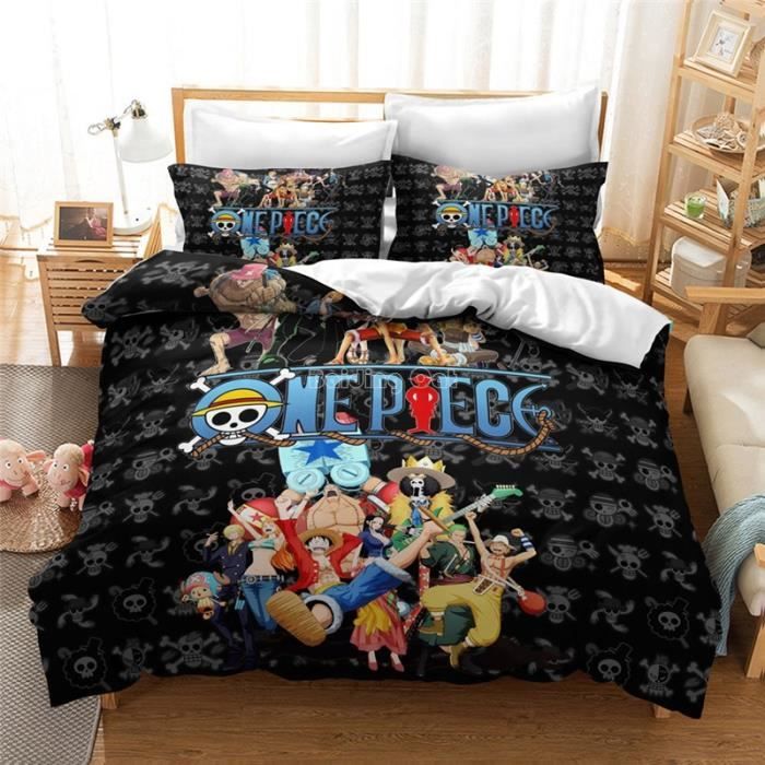 Parure de lit Animé Chopper Zoro Sanji en microfibre douce taille One ...