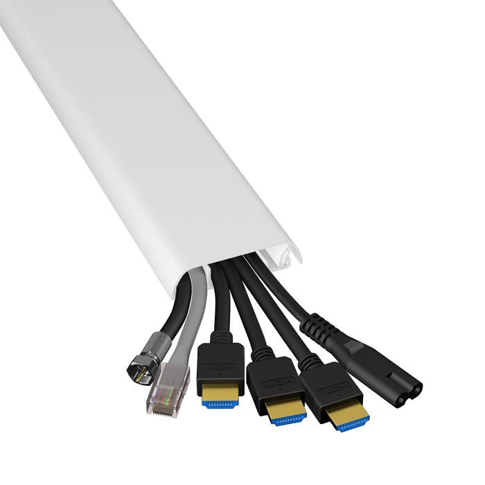 Moulure - goulotte - cache fil - plinthe - gaine range-fil - clips D ...