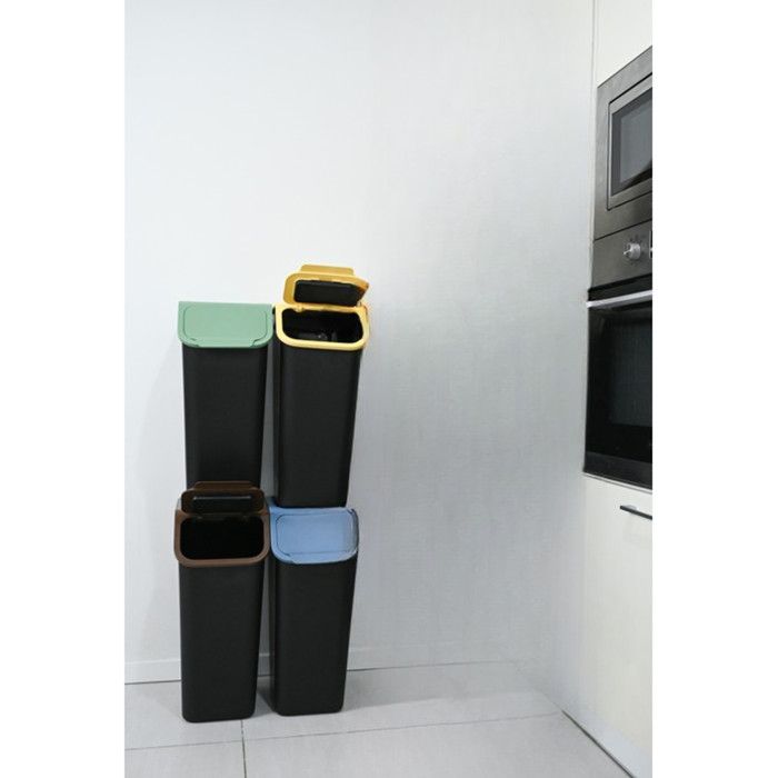 Set de poubelles Practic, Kit de conteneurs, ségrégation, 4x35l, noir ...