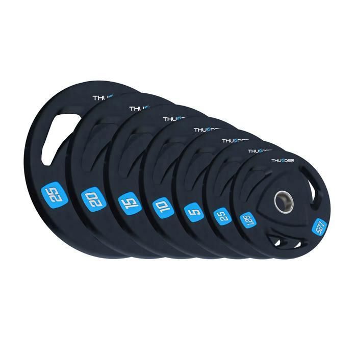 Disques de Poids en Fonte THUNDER® | 10 kg | Alésage 30/31 mm | Fitness ...
