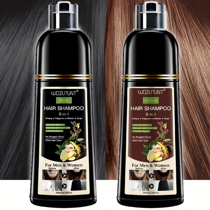 Shampooing colorant instantané 3 en 1, coloration naturelle longue ...