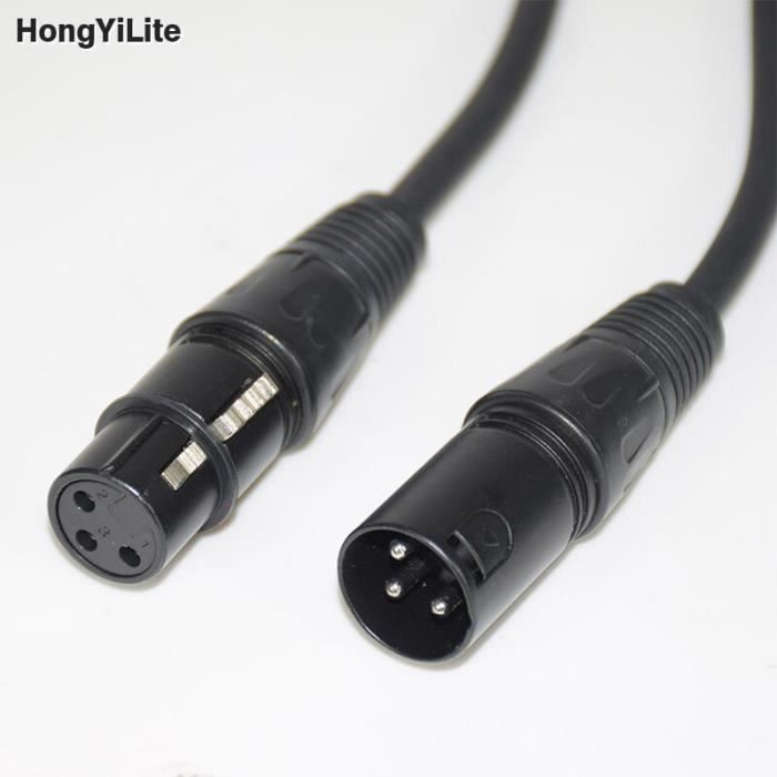Iron Cables 2m - 3-Pin Connection - Câble de connexion de Signal DMX à ...