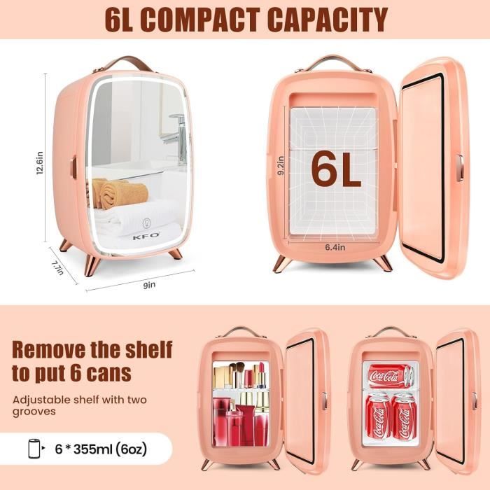 Mini Réfrigérateur Beauté Skincare Refrigerator Makeup Refrigerator 6L ...