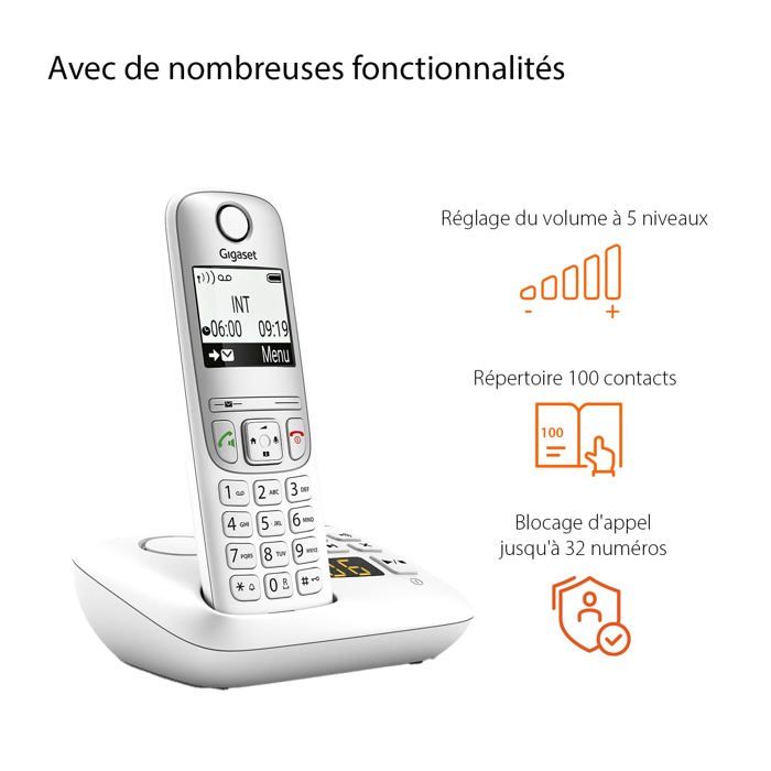 Telephone fixe - pack telephones Gigaset - S30852-H2830-N152 ...