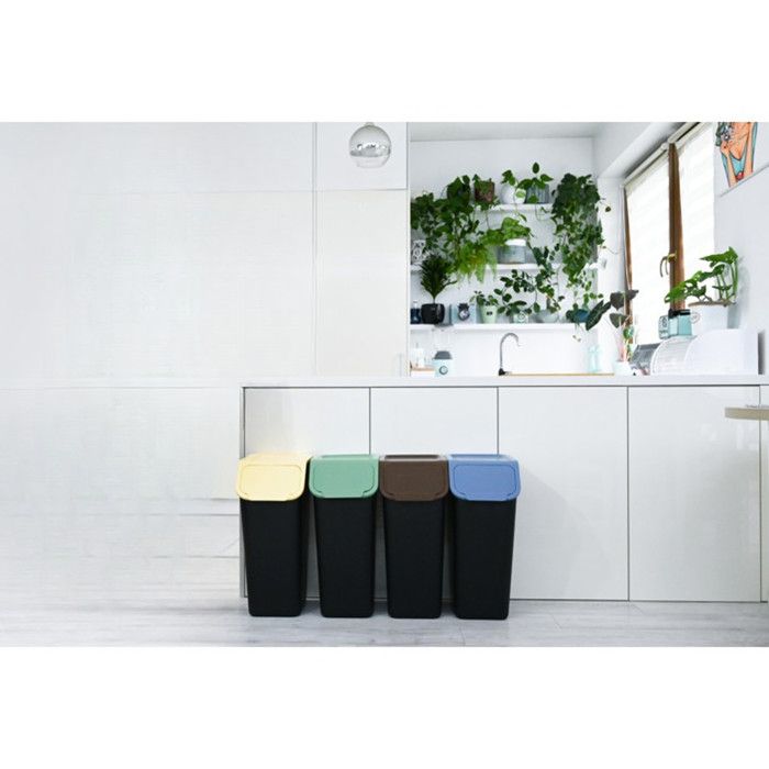 Set de poubelles Practic, Kit de conteneurs, ségrégation, 4x35l, noir ...