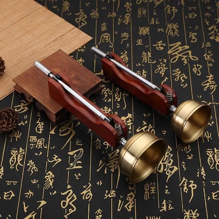 Carillon de méditation tibétain avec manche en bois Instruments de ...