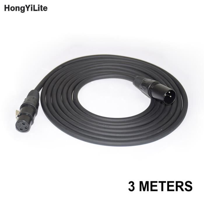 Iron Cables 2m - 3-Pin Connection - Câble de connexion de Signal DMX à ...