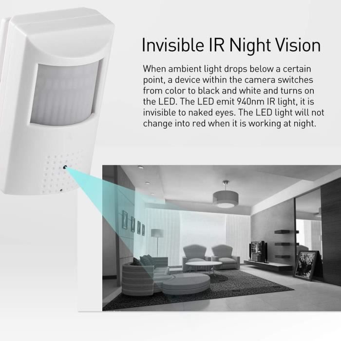 Caméra IP Poe Pinhole Pir, caméra de sécurité intérieure sténopé 3,7 mm ...