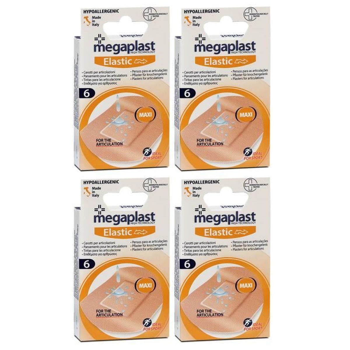 Lot 4 paquet de 6 pansement élastique imperméable sportif format maxi ...