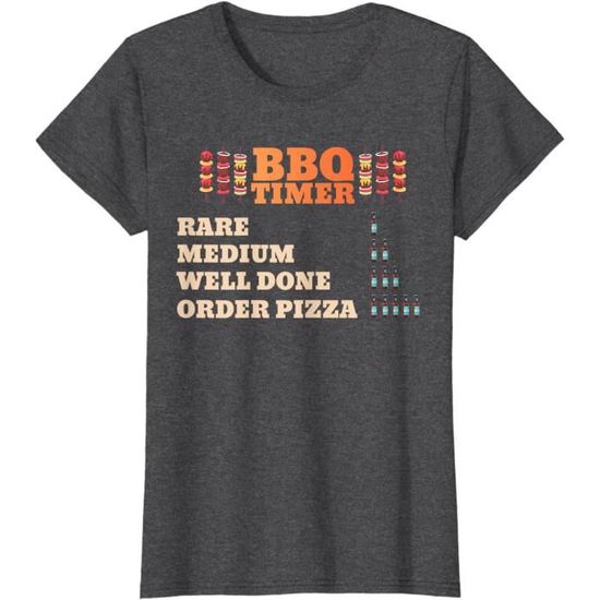 Funny BBQ Timer Barbecue Grill master Grilling Drinking beer T-Shirt ...