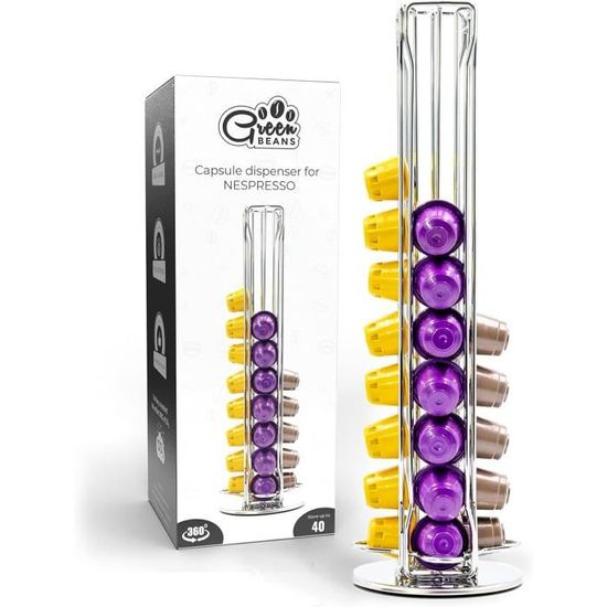 Support de capsules de café chromé, compatible avec 40 capsules ...