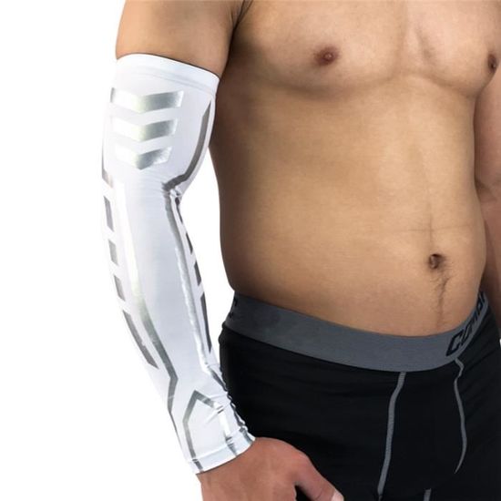 Manchon Bras - WHITE[A6592] - Respirant - Running - Mixte Blanc ...