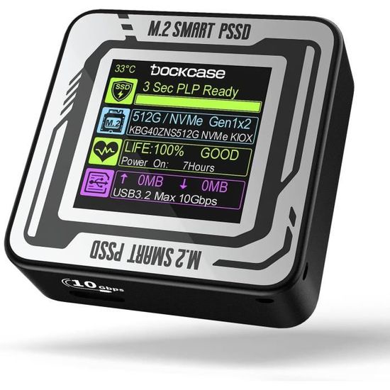 Pocket M.2 Nvme Smart Ssd Enclosure, Boîtier Ssd 3S Power Loss ...