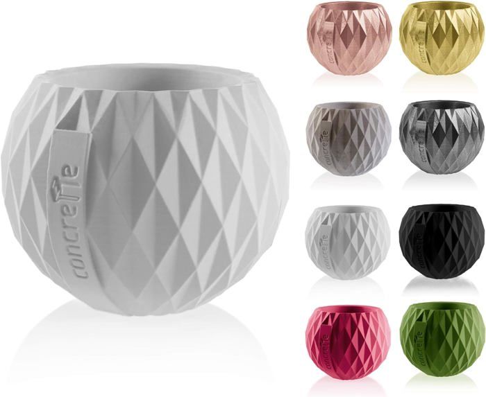 Pot De Fleurs En Ciment, Cache-Pot En Béton Bauble Ø 7 Cm/Ø 7,6 Cm | 17 ...