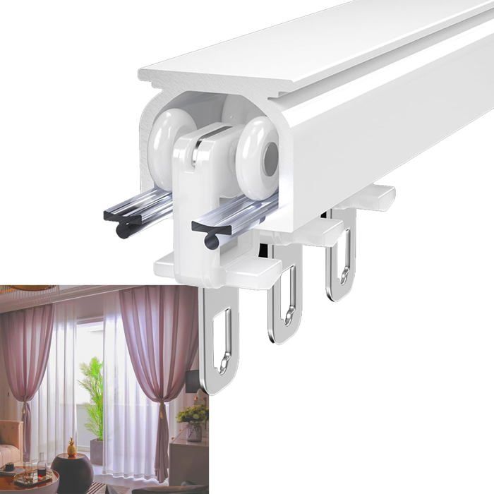 Rail De Rideau 50Cm 600Cm Rail De Rideau En Aluminium Capacit De Charge ...