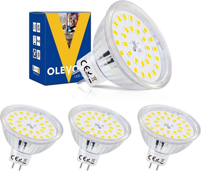 Ampoule LED MR16 GU5.3 Blanc Naturel 4000K LED Spot GU5.3 6W Equivalent à 60W Lampe Halogène ...