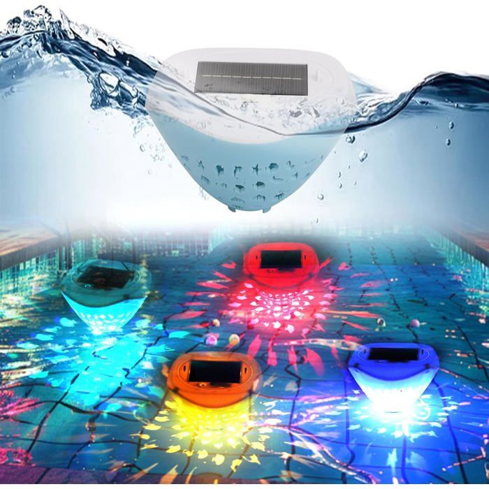 Floating Pool Lighting,LED Solar Pool Light,IP67 Waterproof & USB ...