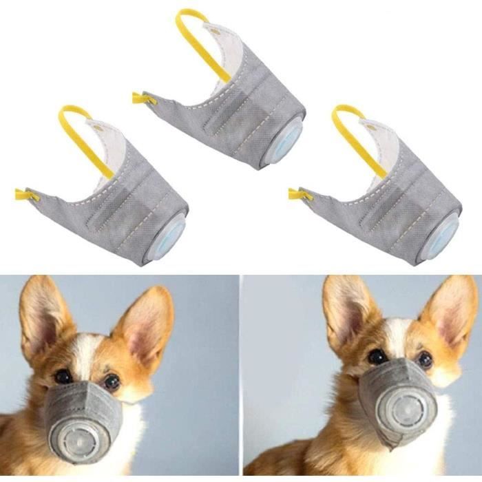 Museau respiratoire ajustable pour chien, 3 pièces, museau de ...