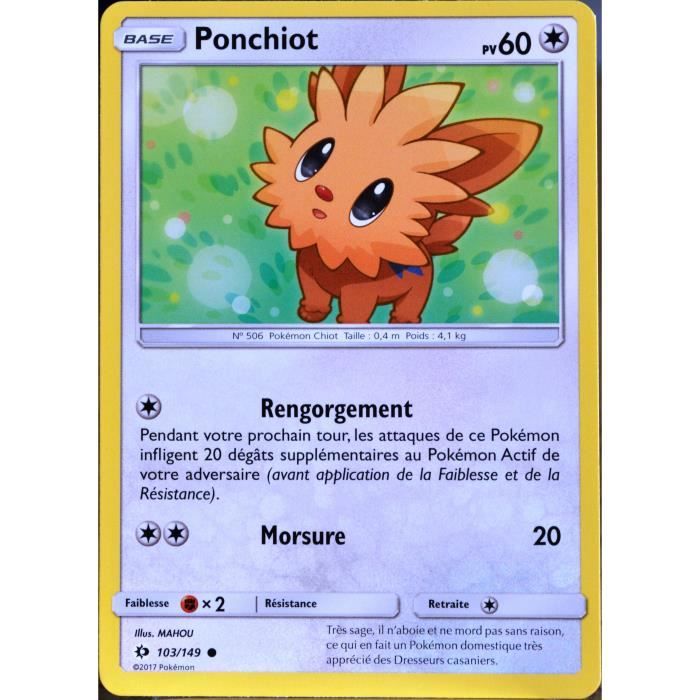Carte Pokémon 103-149 Ponchiot 60 PV SM1 - Soleil et Lune - Cdiscount ...