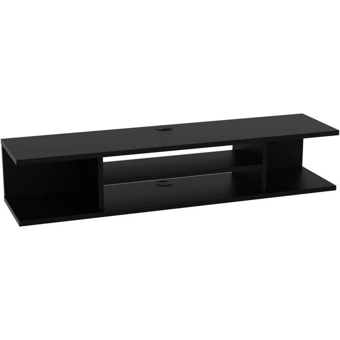 Pivot Meuble TV pivotant, Bois, Noir, 120 cm.[Z661] - Cdiscount Maison