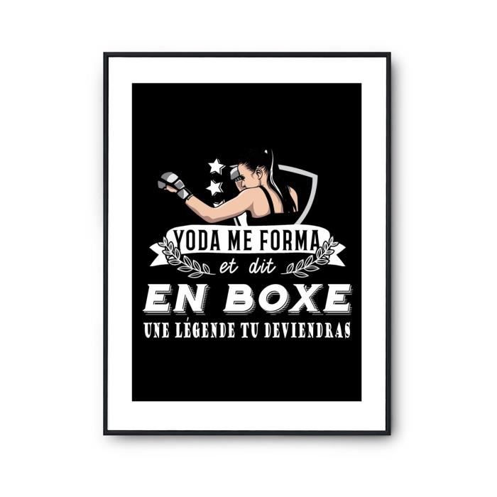 Affiche Boxe Légende Boxeur et Boxeuse | Poster Tableau Sport Humour ...