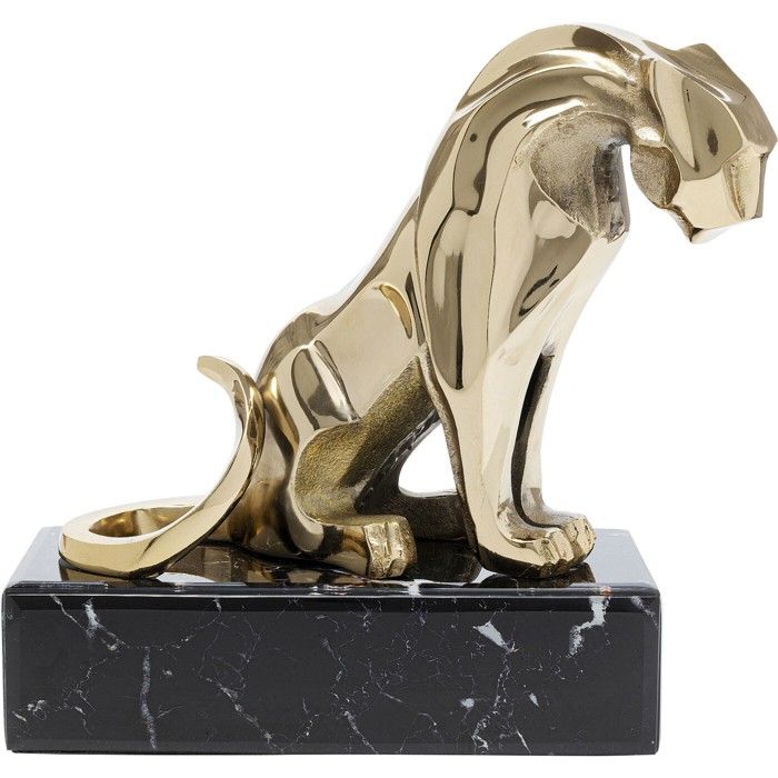 Objet décoratif - KARE - Déco lion noir et doré - Hauteur 34 cm - Style ...