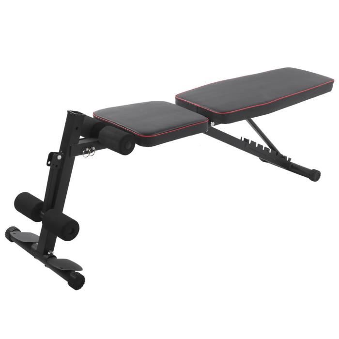 Banc de musculation réglable Banc de Fitness Abdominal Assis d'Haltères Pliable Banc de ...
