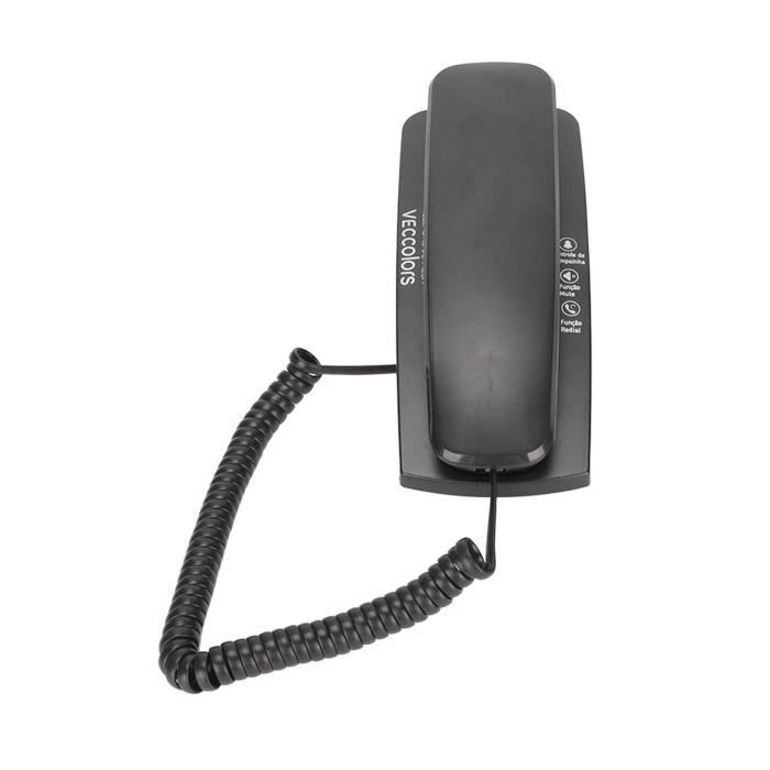 Cikonielf Téléphone fixe mural KX‑T1042 Téléphone filaire Fixation murale Téléphone fixe pour ...